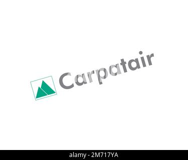 Carpatair, rotated logo, white background B Stock Photo - Alamy