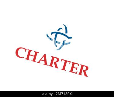 Charter International, rotated logo, white background Stock Photo - Alamy