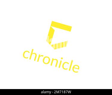 Chronicle company, rotated logo, white background Stock Photo - Alamy