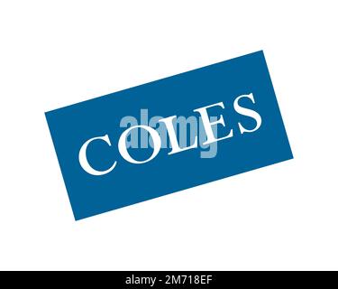 Coles bookstore, rotated logo, white background B Stock Photo - Alamy