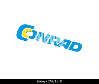 Conrad Electronic, rotated logo, white background Stock Photo - Alamy
