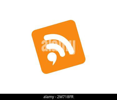 CommaFeed, Logo, White background Stock Photo - Alamy