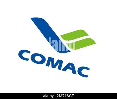 Comac, Logo, White background Stock Photo - Alamy
