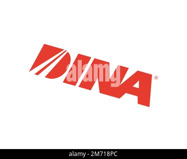 DINA S. A. rotated logo, white background Stock Photo - Alamy