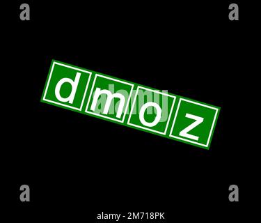 DMOZ, Logo, Black background Stock Photo - Alamy