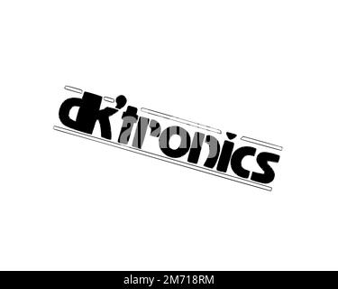 DK'Tronics, rotated logo, white background Stock Photo - Alamy