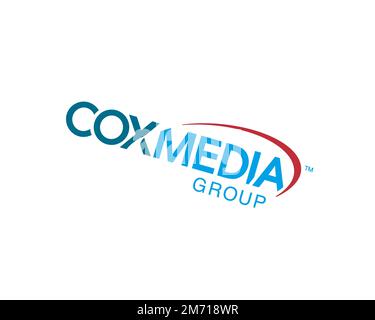 Cox Media Group, rotated logo, white background Stock Photo - Alamy