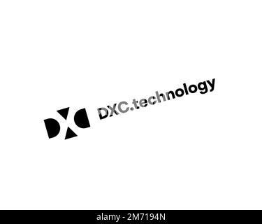 DXC Technology, rotated logo, white background B Stock Photo - Alamy