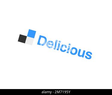 Delicious website, rotated logo, white background Stock Photo - Alamy