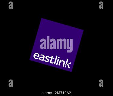 Eastlink company, rotated logo, black background Stock Photo - Alamy