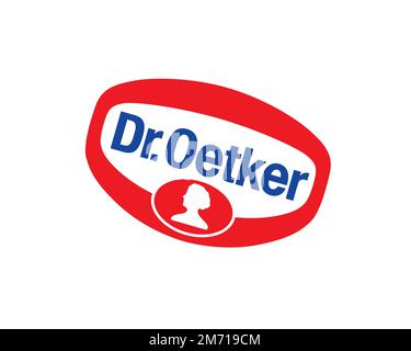 Dr. Oetker, rotated logo, white background Stock Photo - Alamy