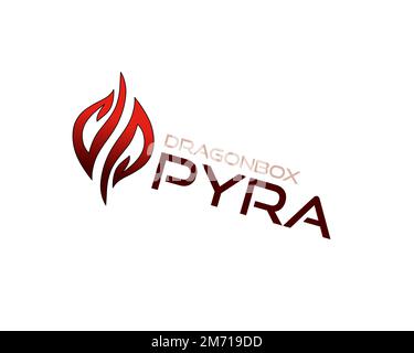 DragonBox Pyra, rotated logo, white background Stock Photo - Alamy