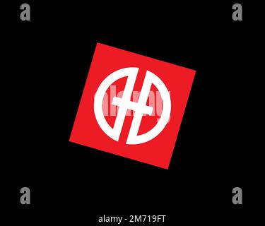Duro Dakovic company, rotated logo, black background Stock Photo - Alamy