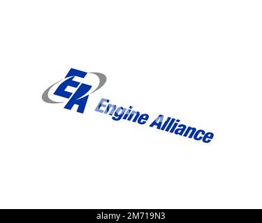 Engine Alliance, rotated logo, white background Stock Photo - Alamy