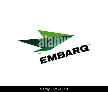 Embarq, Logo, White background Stock Photo - Alamy