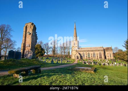Ticknall village church yard and monuments Stock Photo - Alamy
