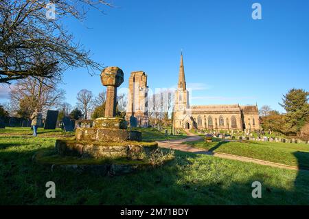 Ticknall village church yard and monuments Stock Photo - Alamy