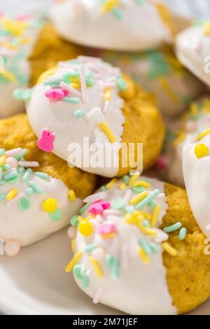 Easter Lemon Cookies with White Chocolate Stock Photo - Alamy