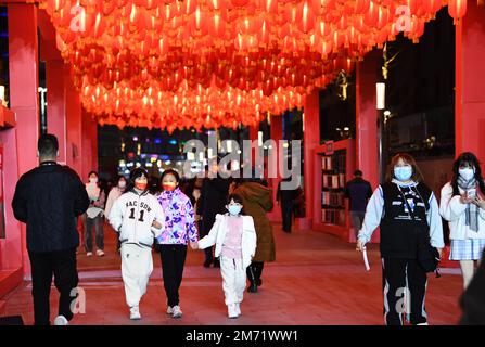 GUIYANG, CHINA - JANUARY 6, 2023 - People experience the atmosphere of ...