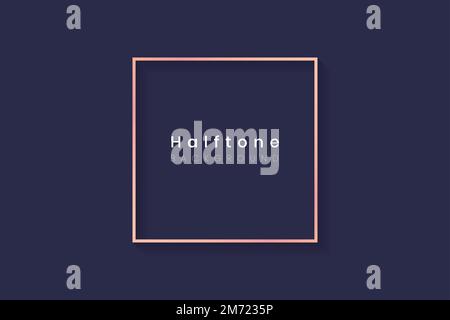 Square frame on halftone navy blue background vector Stock Vector Image ...