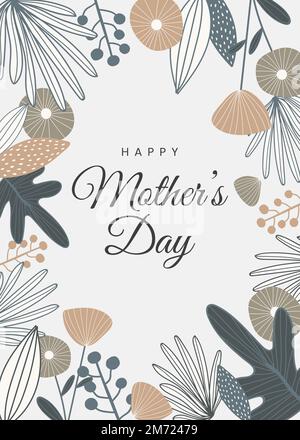 Floral elegant mother's day card vector Stock Vector Image & Art - Alamy