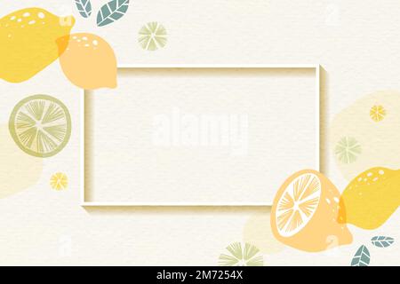Lemon patterned background with design space vector Stock Vector Image ...