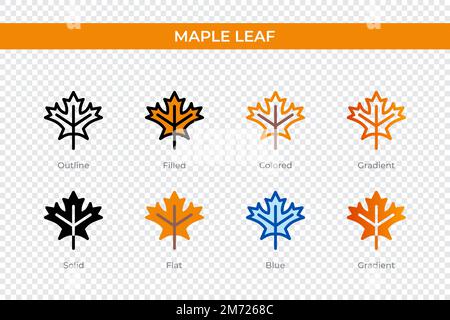 Different Style maple leaf Outline Stock Vector Image & Art - Alamy