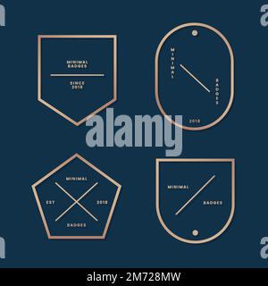 Simple golden logos and labels vector set Stock Vector Image & Art - Alamy