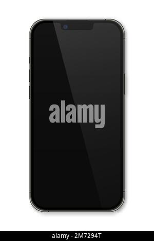 Realistic model smartphone. Smartphone mockup. Device front view. 3D ...