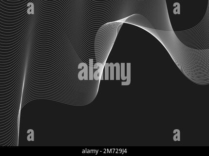 White moiré wave on black background Stock Vector Image & Art - Alamy