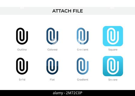 Attach File icon in different style. Attach File vector icons designed ...