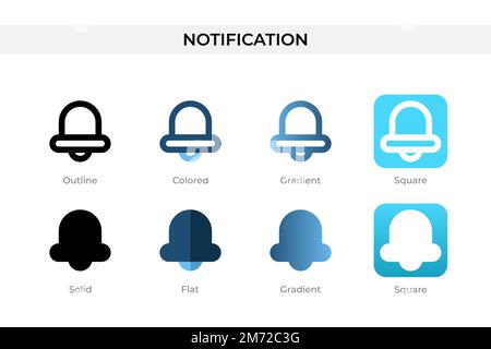 notification icon in different style. notification vector icons ...