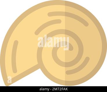 Nautilus shell outline on white background illustration Stock Vector ...