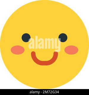 smiley face emoji illustration in minimal style isolated on background ...