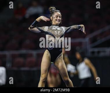 Georgia's Amanda Cashman competes on the vault during an NCAA ...