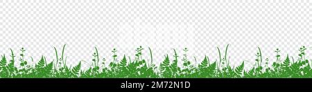 Vector green grass silhouette. Grass repeating background. Green grass ...