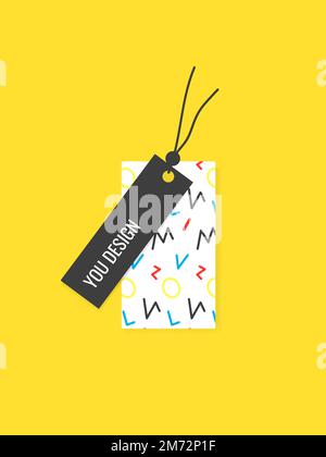Colorful geometric memphis style tag Stock Vector Image & Art - Alamy