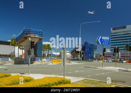Construction of the 'Sydney Gateway' road expansion and overhead ...