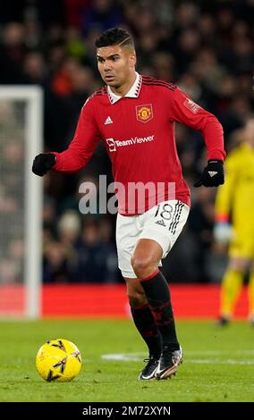 Manchester, England, 6th January 2023. Alex Iwobi of Everton gets ...