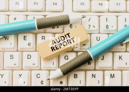 Text sign showing Audit Report. Business approach An appraisal of ...