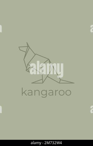 kangaroo icon or modern line symbol. Vector line art and icon design ...