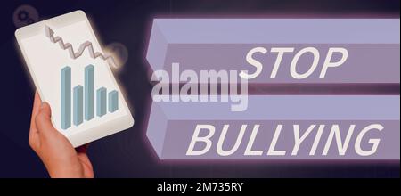 Inspiration showing sign Stop Bullying, Business approach Fight and ...
