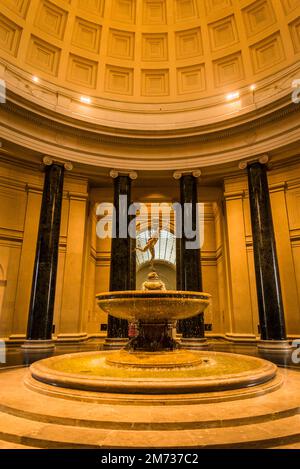 The Mercury Fountain in the Rotunda of the Neoclassical interior of the ...