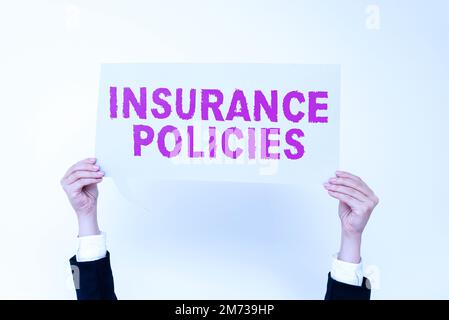 Inspiration showing sign Insurance Policies. Internet Concept ...