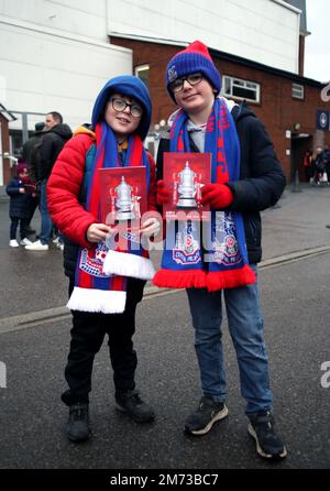 Young fans ahead of the Emirates FA Cup third round match at the Etihad ...