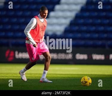 Loick Ayina #47 of Huddersfield Town salutes the fans after being ...