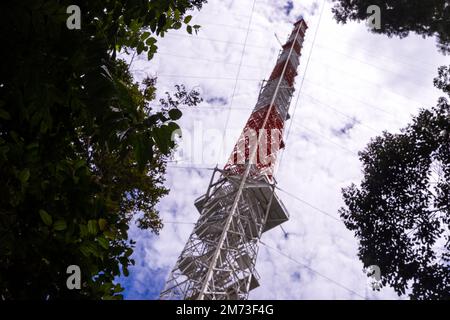 The Amazon Tall Tower Observatory (ATTO) stands in Sebastiao do Uatuma ...