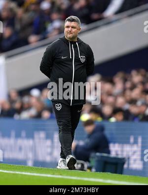 Simon Bassey Interim manager of Portsmouth during the FA Cup Third ...
