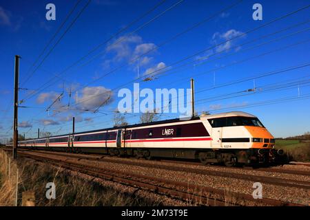 LNER 82214 in White Livery, East Coast Main Line Railway, Grantham ...
