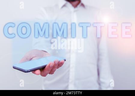 Inspiration showing sign Committee, Conceptual photo Group of people ...